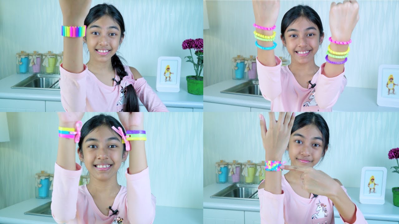 4 DIY Gelang Cantik Dari Sedotan Plastik - Amazing 4 DIY Bracelets With ...