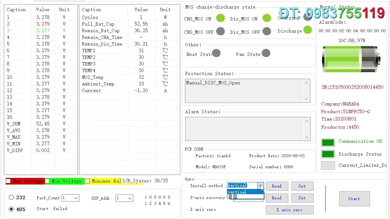 Narada BMS Software tặng app, tặng cáp khi mua pin Narada 4850 - YouTube