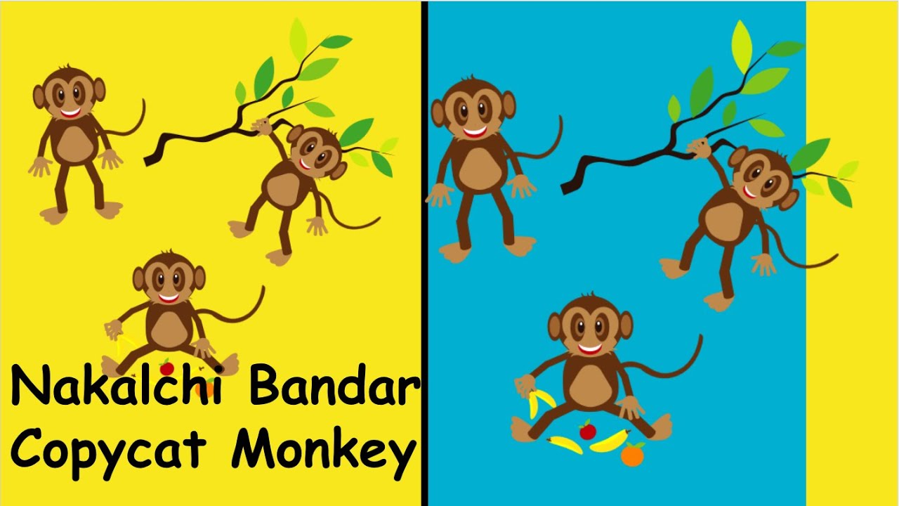 Hindi Story: Nakalchi Bandar ki kahani; Copycat Monkey नकलची बंदर - YouTube
