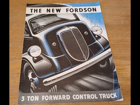 Fordson 7V 3 Ton Brochure 1937 39 Ford England Cabover Forward Control ...