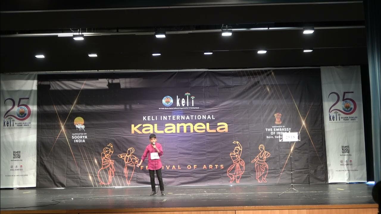 18th Keli international Kalamela 2023: Solo Song with Karaoke music - YouTube