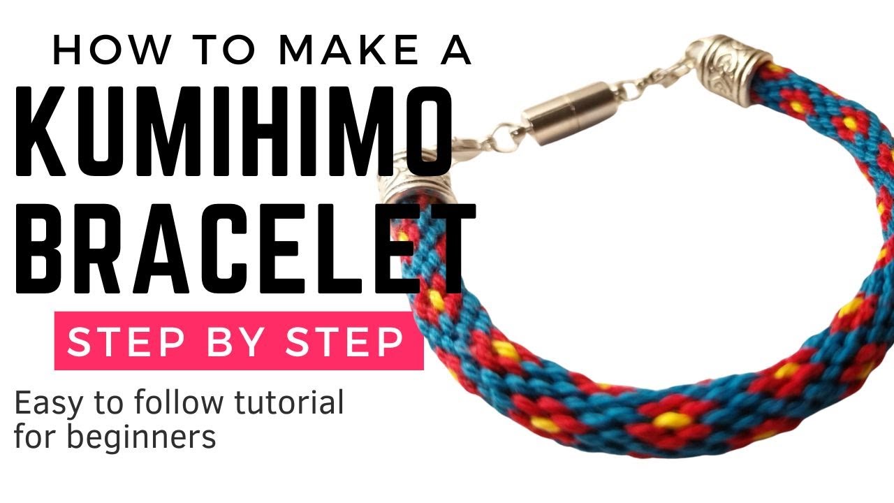 Kumihimo flower bracelet - Kumihimo tutorial for beginners - #kumihimo #bracelet #tutorials ...