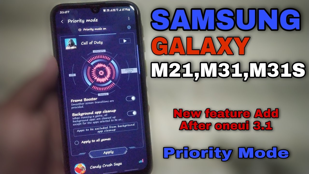 SAMSUNG GALAXY M31- PRIORITY MODE AFTER ONE UI 3.1 - YouTube