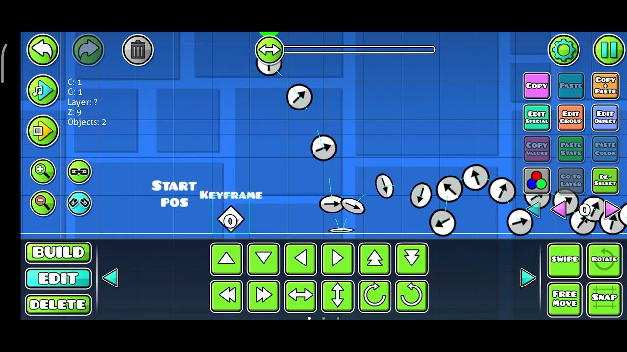 bounce ball keyframe system 2.2 / geometry dash 2.2 editor - YouTube