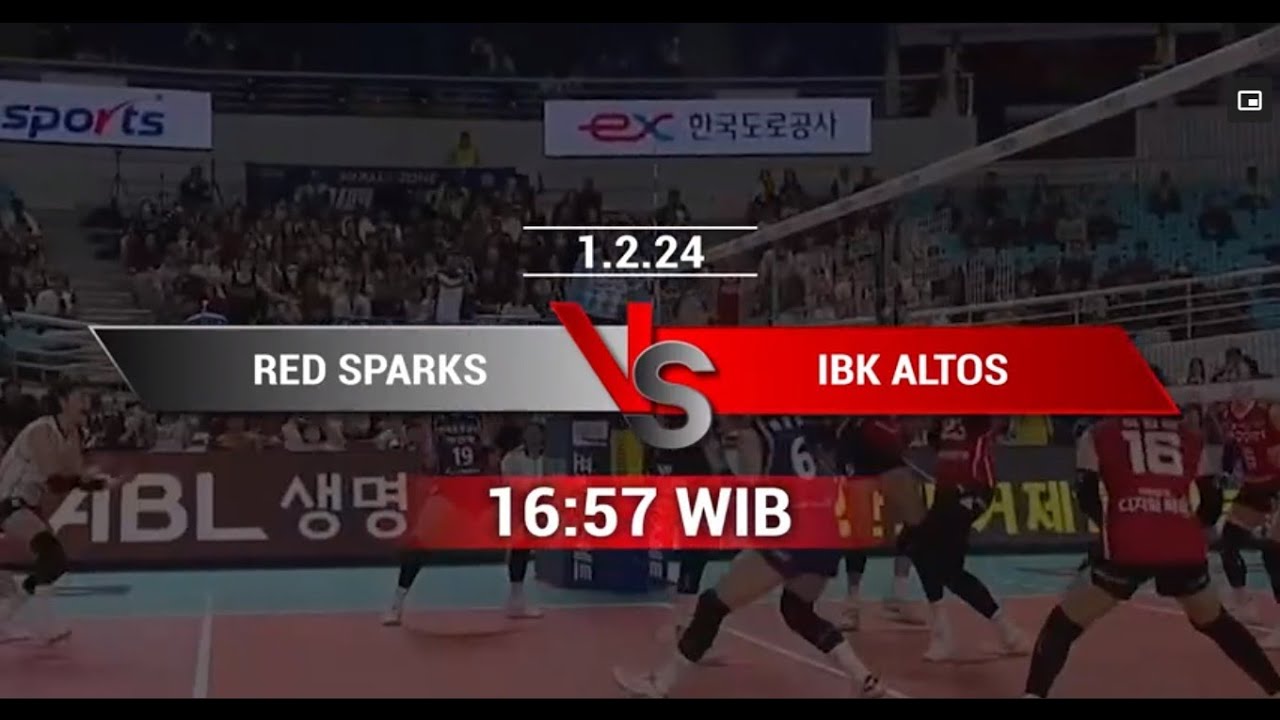 LIVE - RED SPARKS VS IBK ALTOS | Korean Women's Volleyball V - League ...