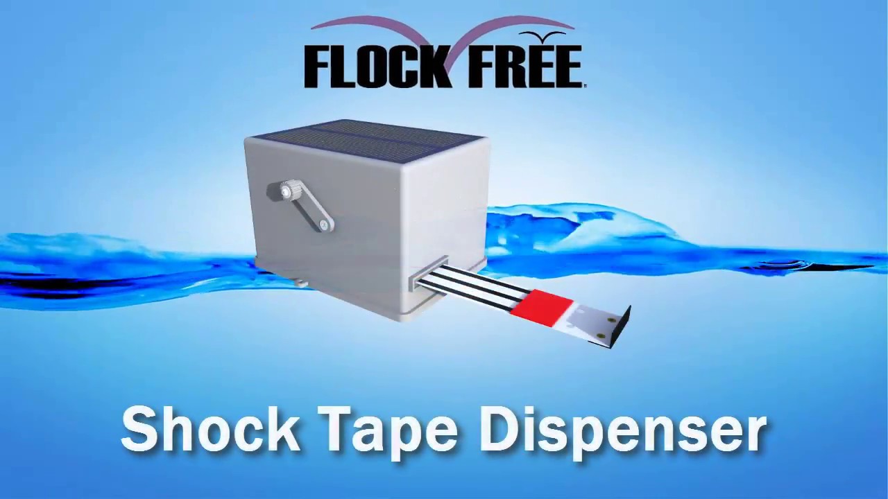 Flock Free Bird Control Shock Tape Dispenser - YouTube