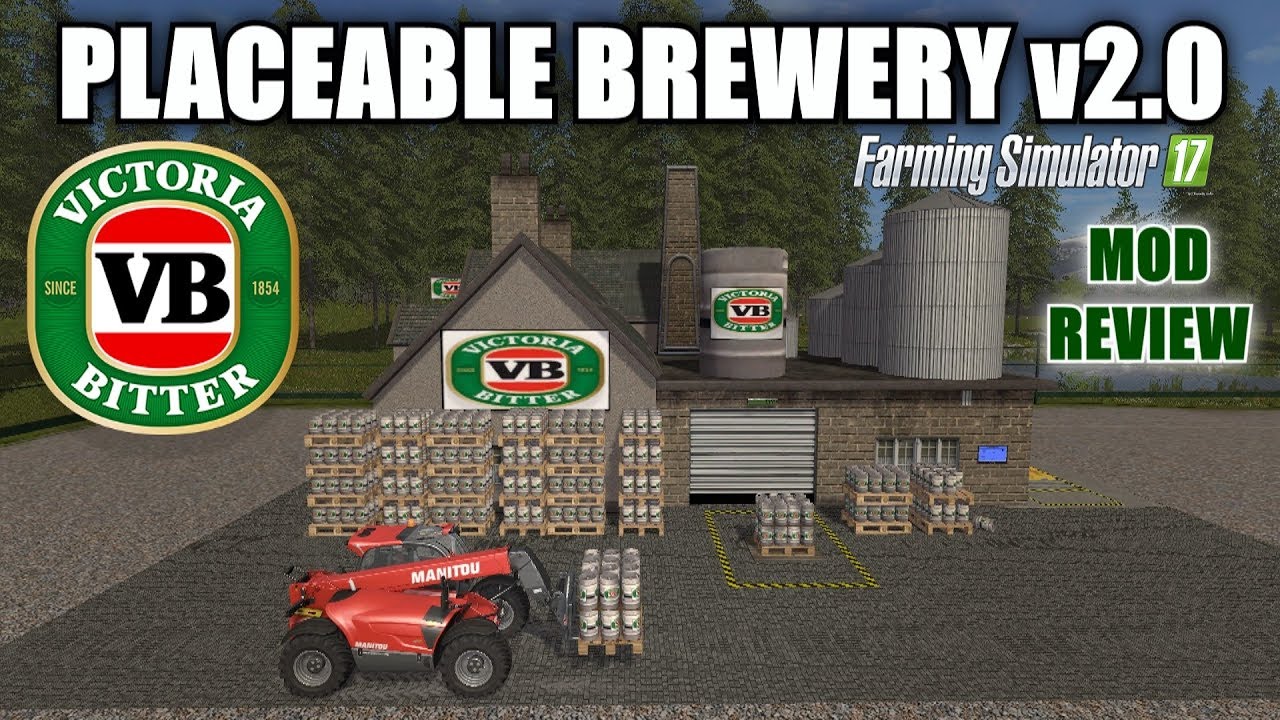 FS17 Brewery Placeable "Victoria Bitter" v2.0 "Mod Review" - YouTube