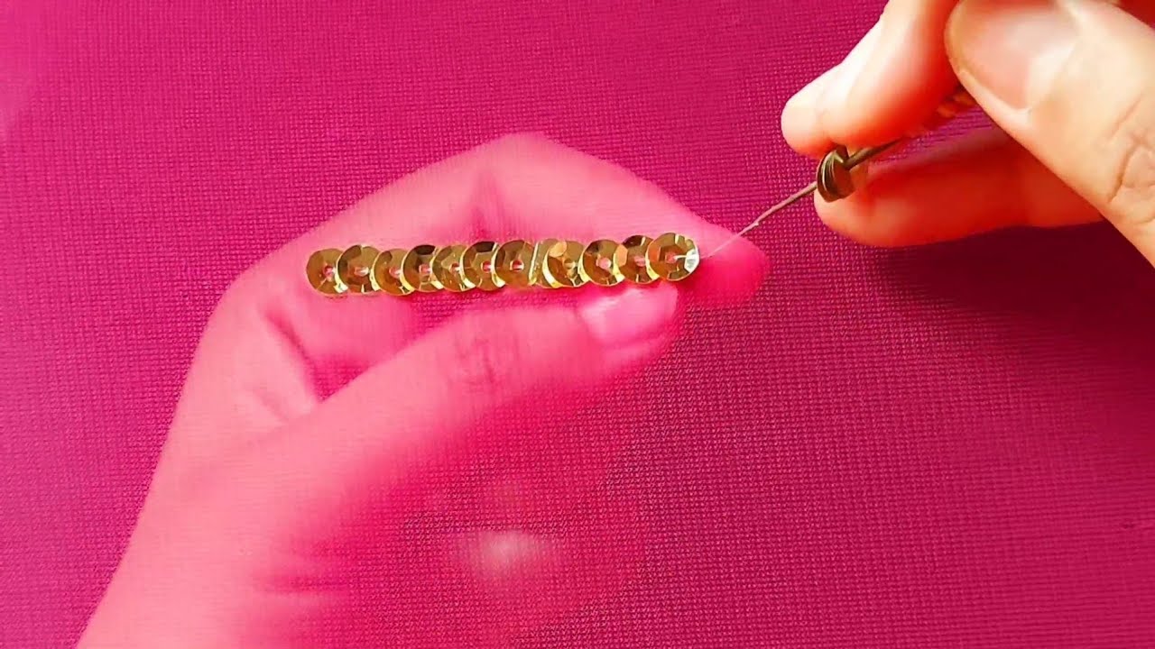 কারচুপি কাজের 3য় ধাপ /ঘরে বসে কারচুপি কাজ শিখুন | karchopi Tutorial ...