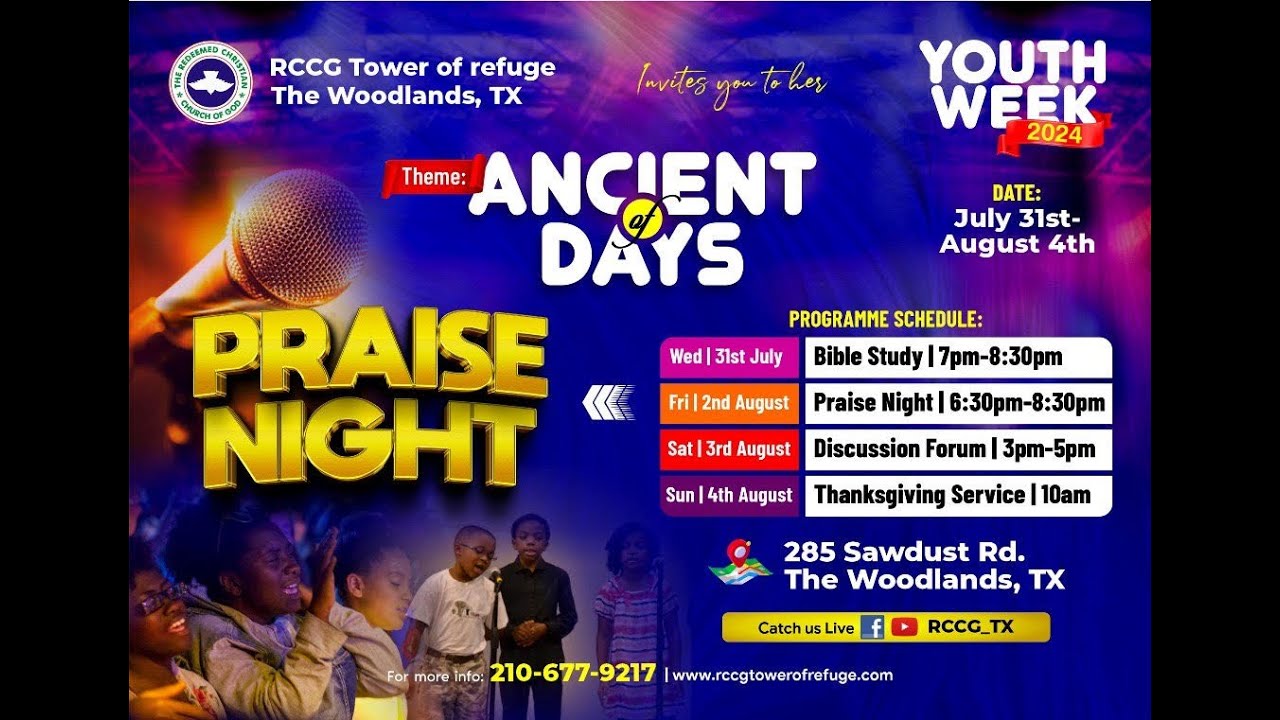 RCCG Tower of Refuge -Youth Week Day 2 - 8/02/24 - YouTube