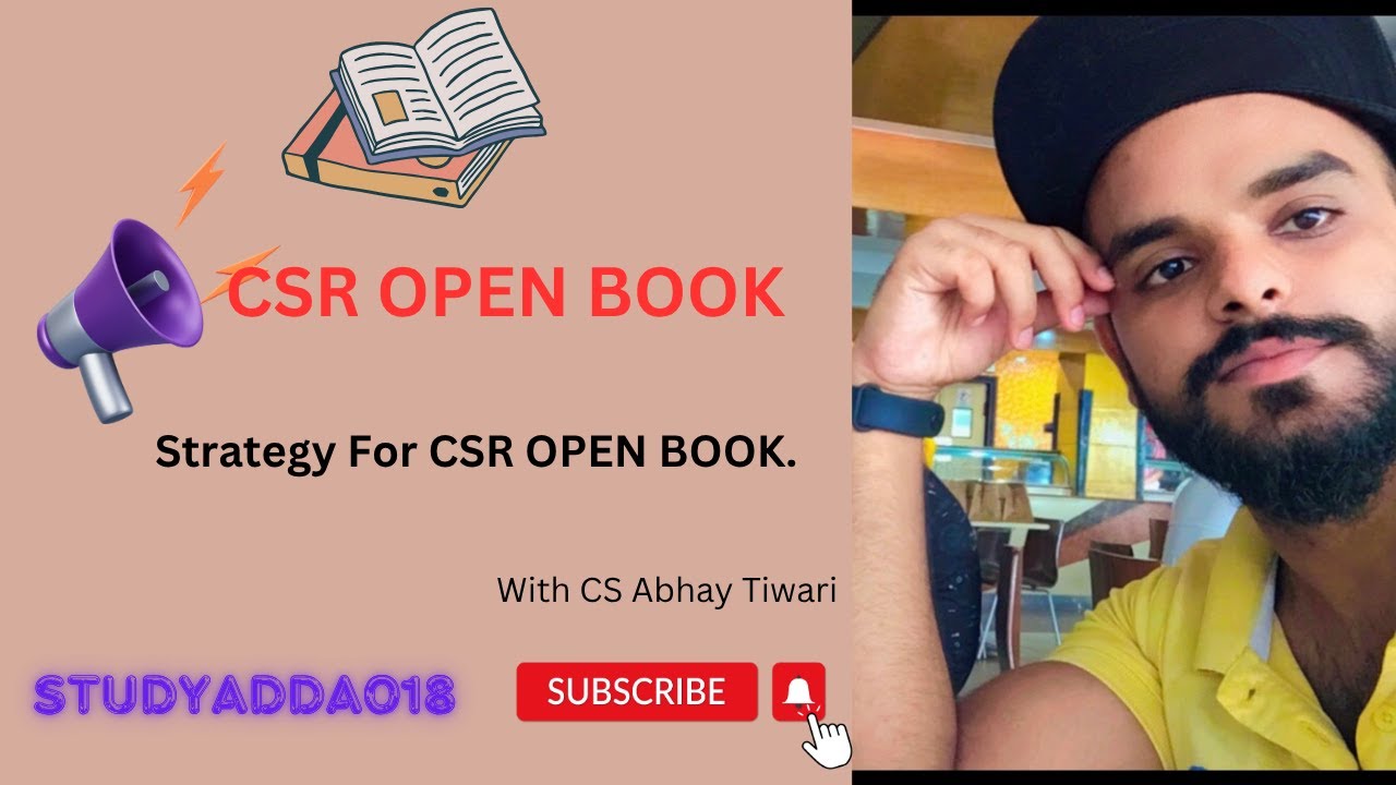 CSR OPEN BOOK II Strategies FOR CSR OPEN BOOK EXAM #CS #CSNEW SYLLABUS ...