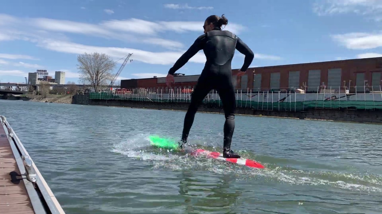 Surf foil | pumping training - YouTube