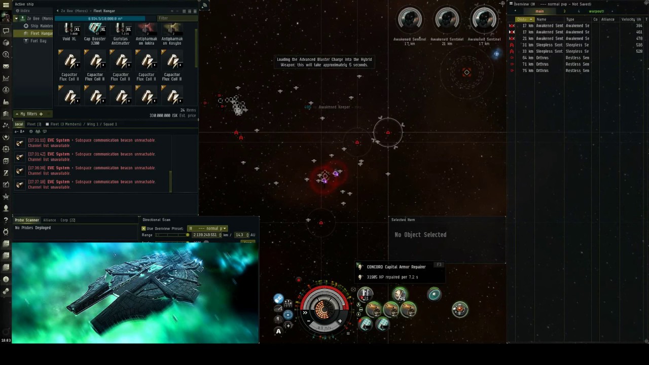EVE PVE - C5 Core Garrison w/ Dreads - YouTube