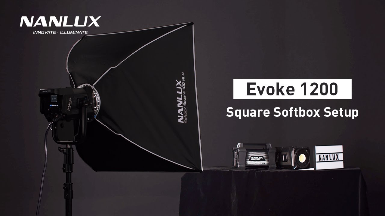 Evoke 1200 Square Softbox Setup - YouTube