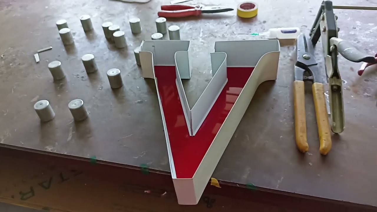How To Make Acrylic Letter In F Profile Aluminum Channel - YouTube
