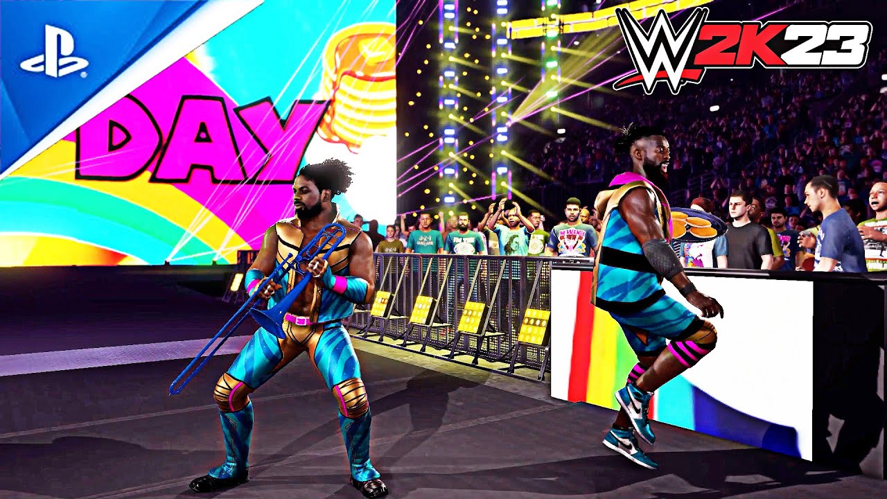 WWE 2K23 - The New Day vs. Omos & MVP | WWE Main Event 2023 Fight - YouTube