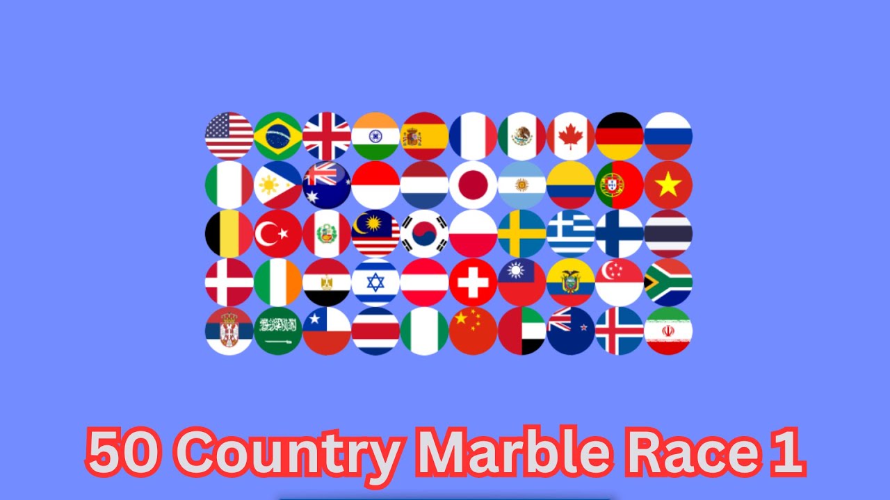 50 Country Marble Race 1 - YouTube