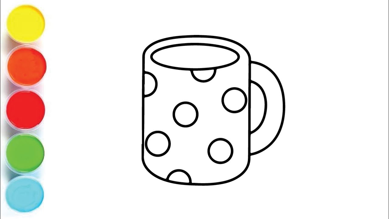 How to draw a Cup | Cup Drawing for kids Step by step - YouTube