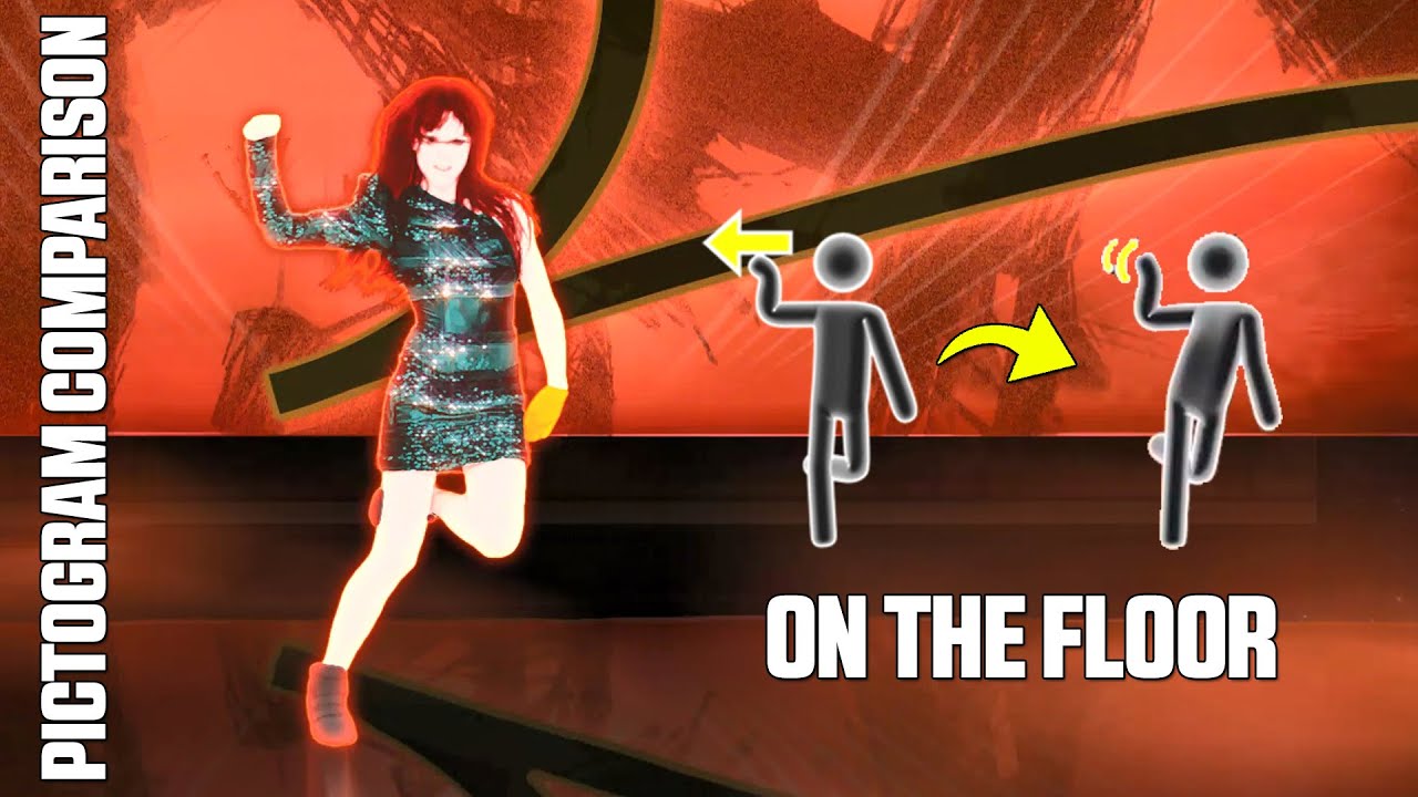 PICTOGRAM COMPARISON - ON THE FLOOR | JUST DANCE 4 X UNLIMITED - YouTube