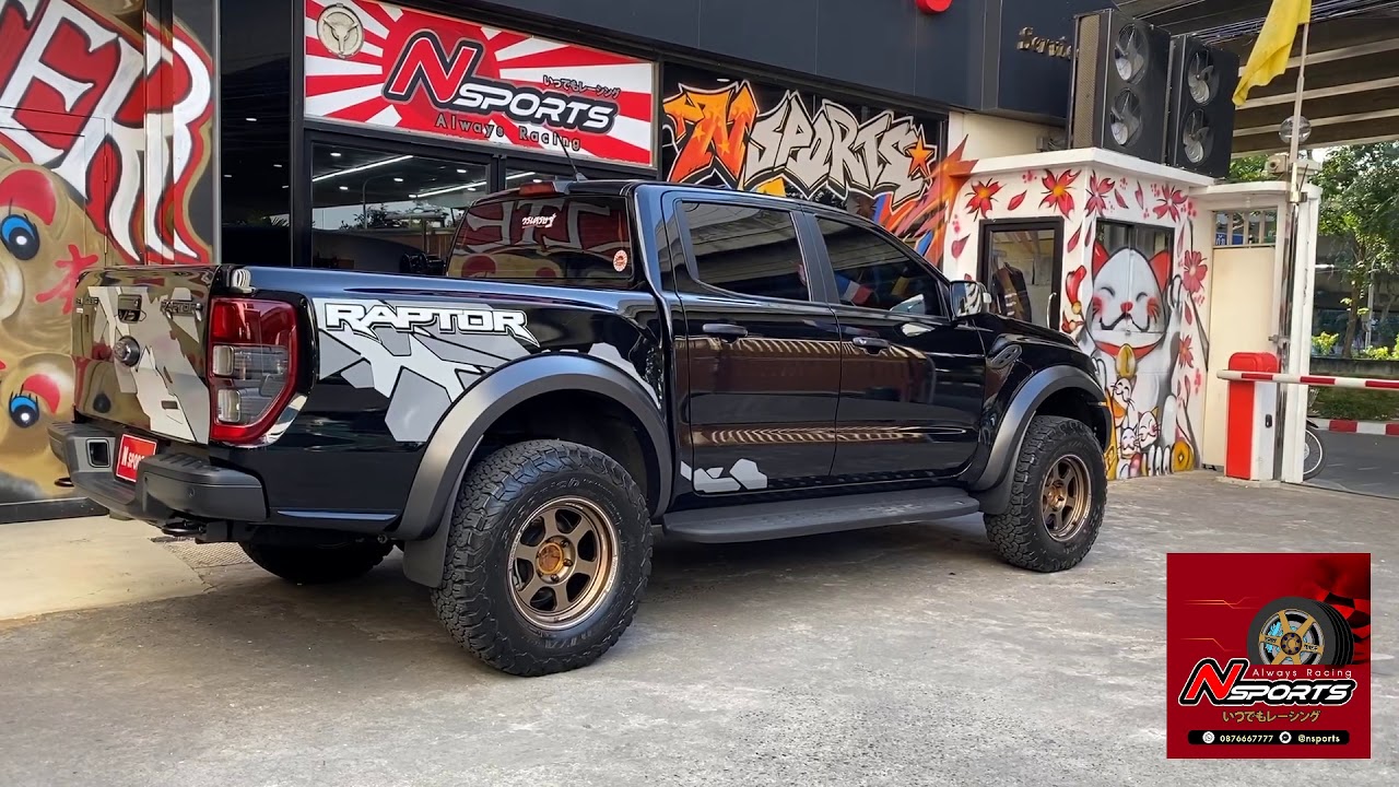 โดนใจ Ford Raptop ใส่ล้อ Rays TE37XT 17*8.5+15 พร้อมรัดยางเดิม BF KO2 ...