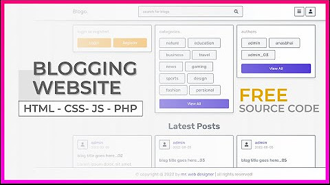 PHP Blogging Website - YouTube