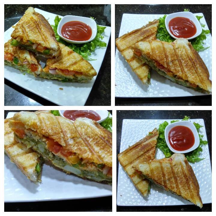 Schezwan Grilled Sandwich recipe/Quick recipe/tasty and easy to make ...