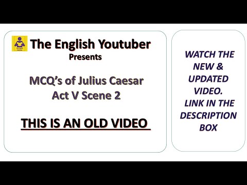 MCQ Act 5 Scene 2 mcq | Julius Caesar| Overview and MCQ |ICSE X| Grade ...