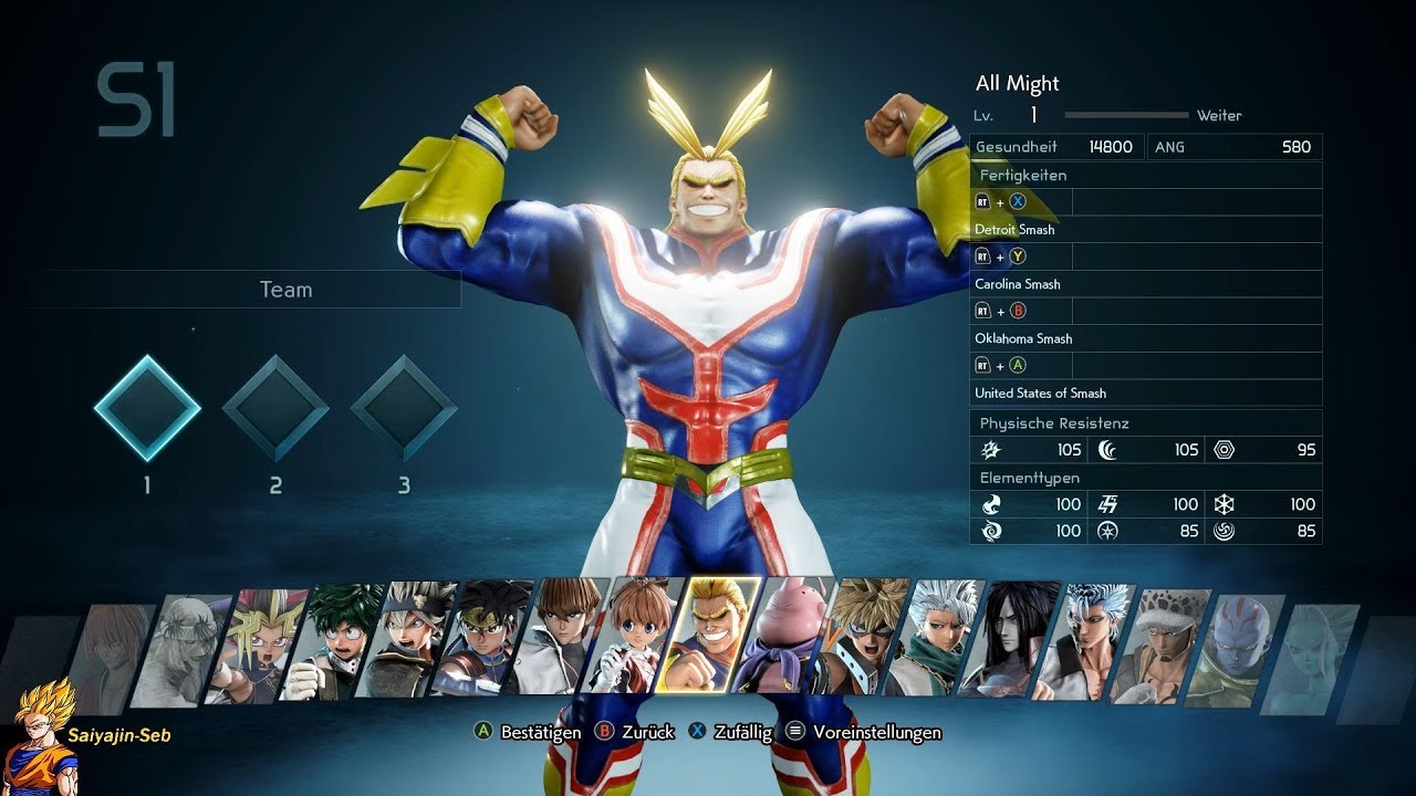 Jump Force AllMight DLC Gameplay - YouTube