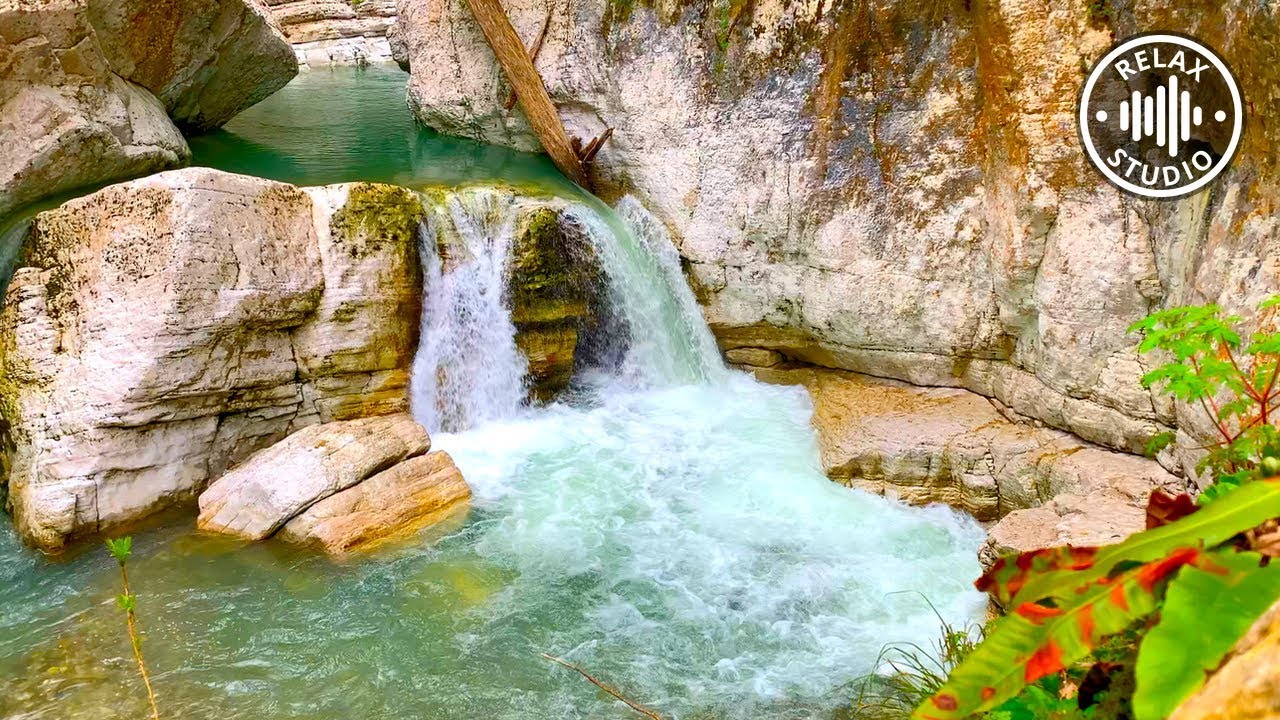 Relaxing Sound Of Waterfall. Rapid recovery of vitality. 4K Video ...