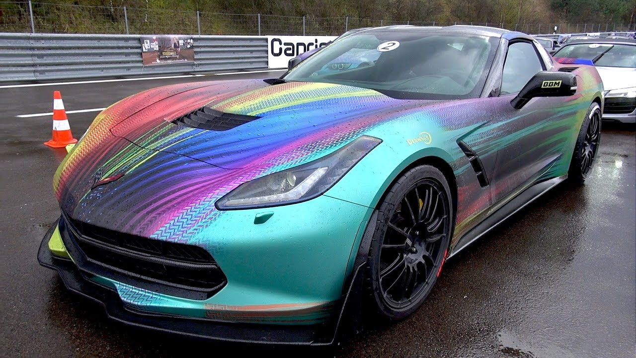 Does The Crazy Rainbow Wrap Make This Chevrolet Corvette C7 Look better ...