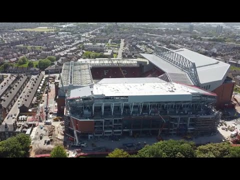 Liverpool fc anfield road expansions development 25/05/23 - YouTube