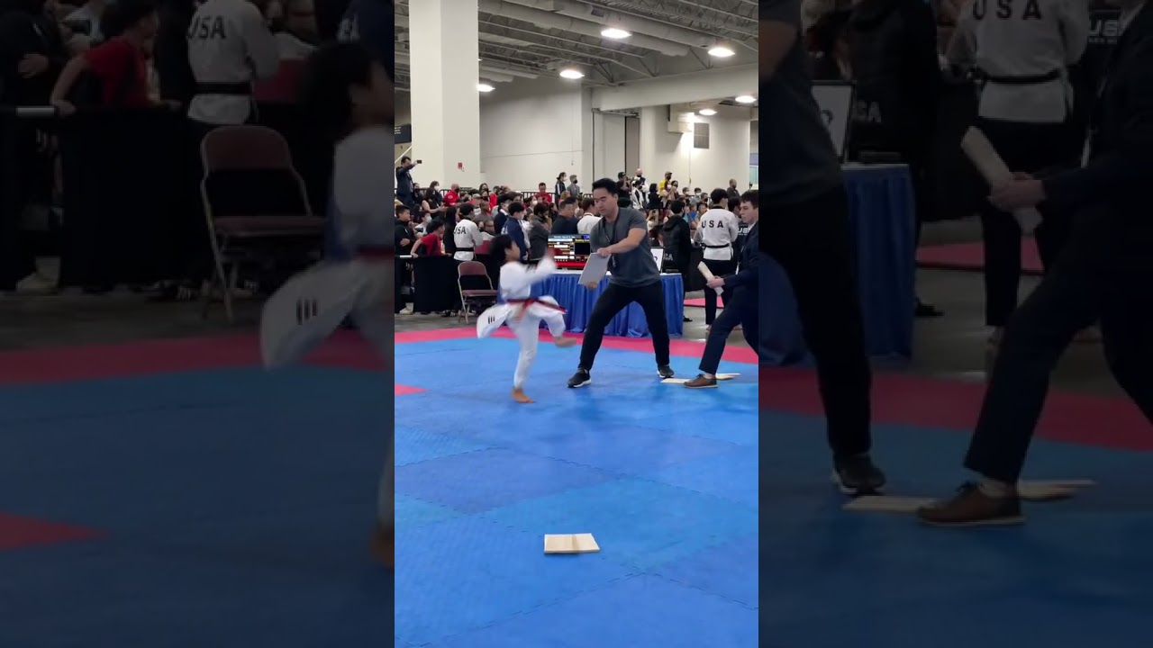 Kids Spin Kick Board Breaking at USA Taekwondo Nationals! - YouTube