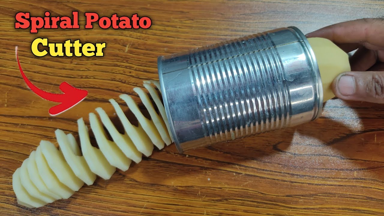 How To Make Spiral Potato Cutter || DIY Spiral Potato Machine - YouTube
