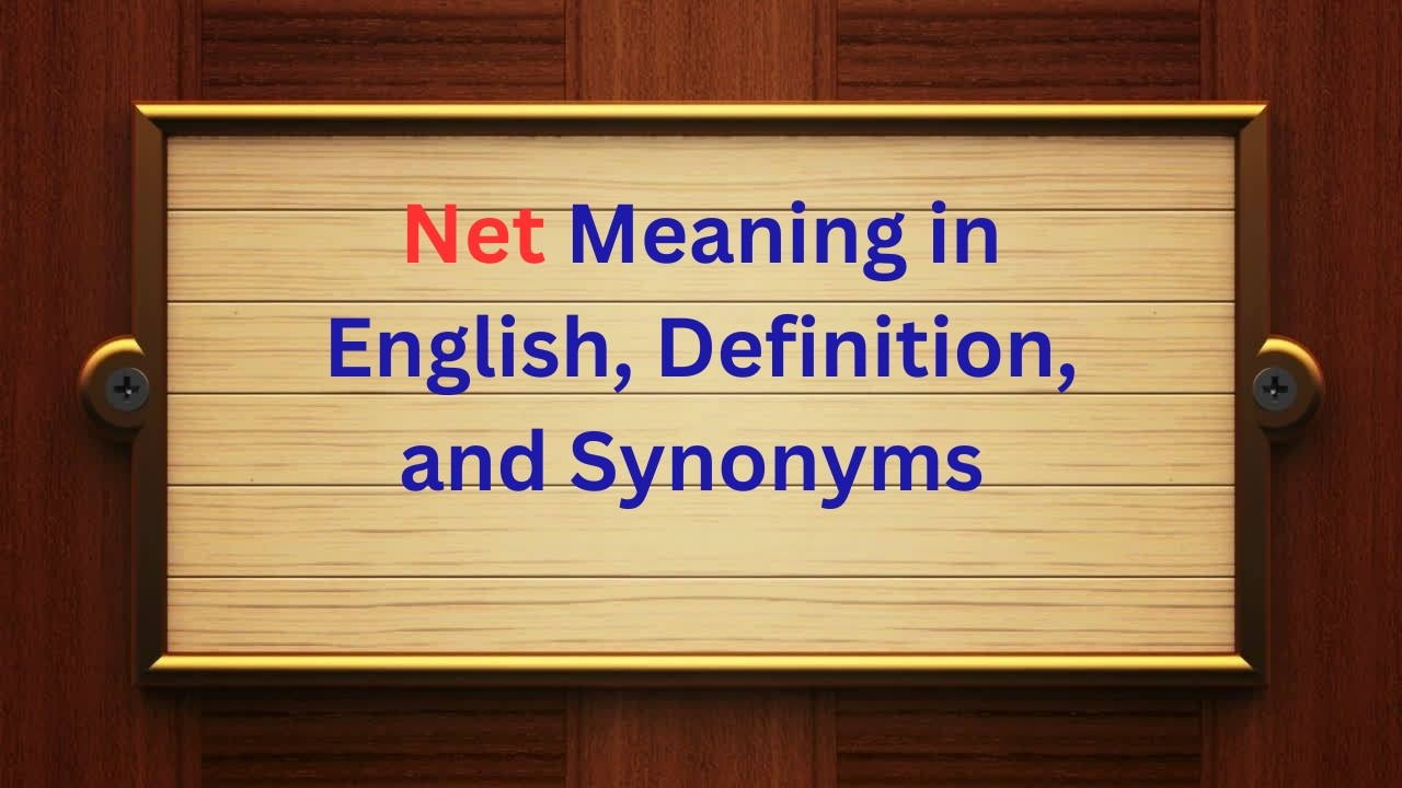 Net Meaning in English | Definition, Synonyms, and Examples - YouTube