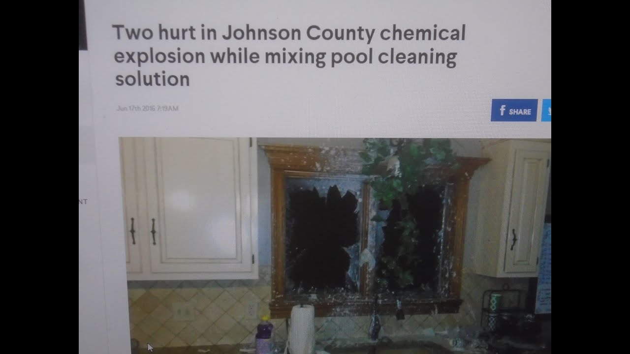 Chemical Explosion While Mixing 2 Different Brands of Pool Shock ...