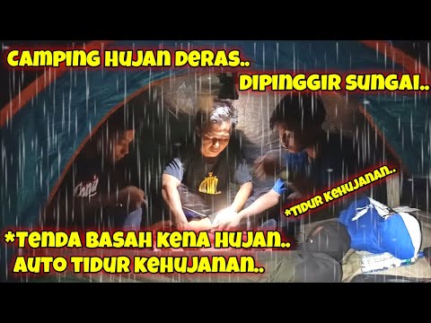 CAMPING HUJAN DERAS DI PINGGIR SUNGAI AUTO TIDUR KEHUJANAN | CAMPING HUJAN DERAS DI TENGAH HUTAN