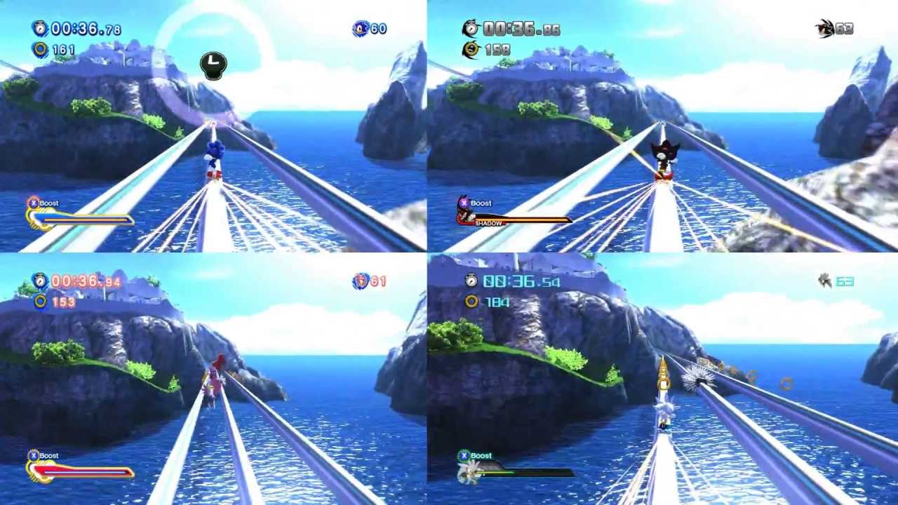 Sonic Generations: 4 Players - Windmill Isle - YouTube