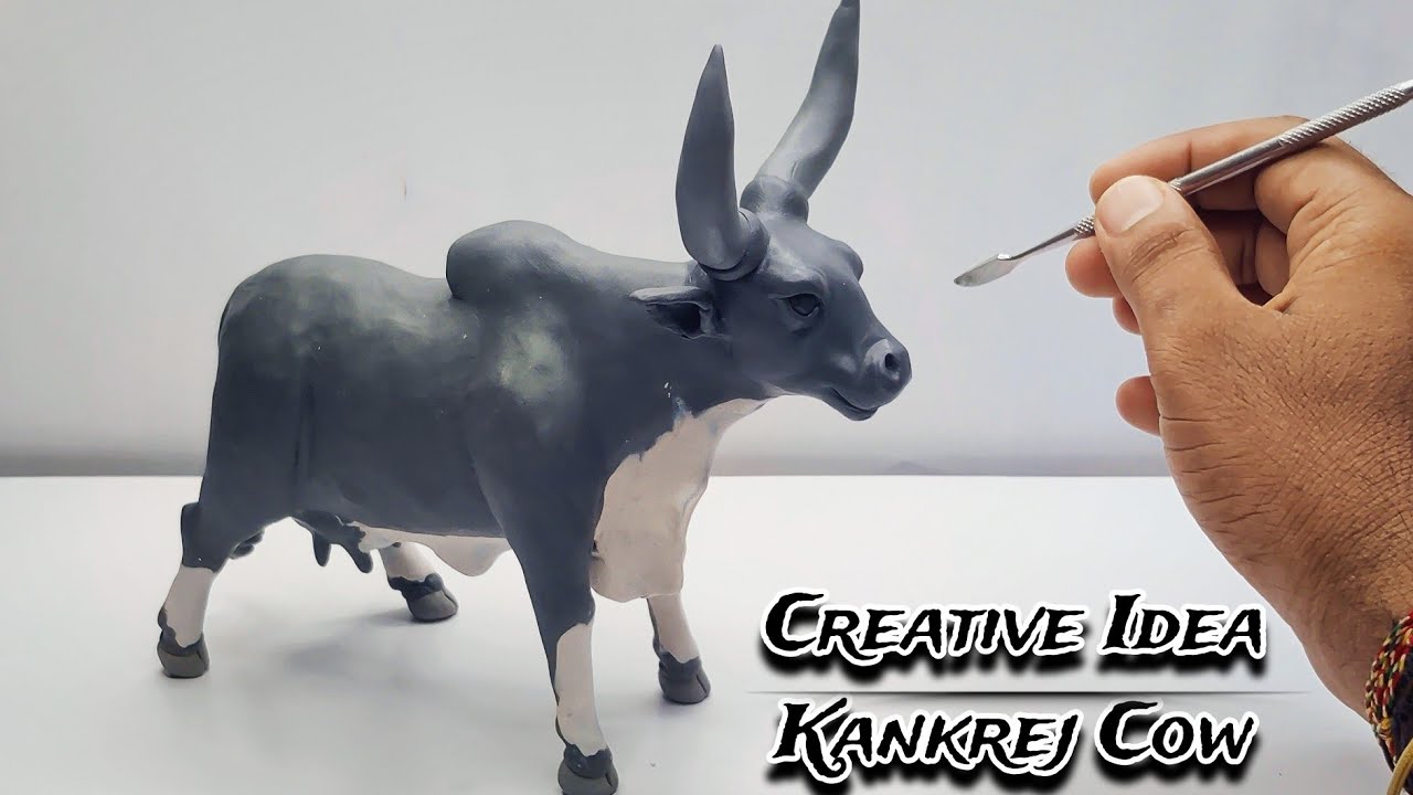 Clay Sculpting: AMAZING COW Sculpture, HOW TO MAKE COW WITH CLAY ...