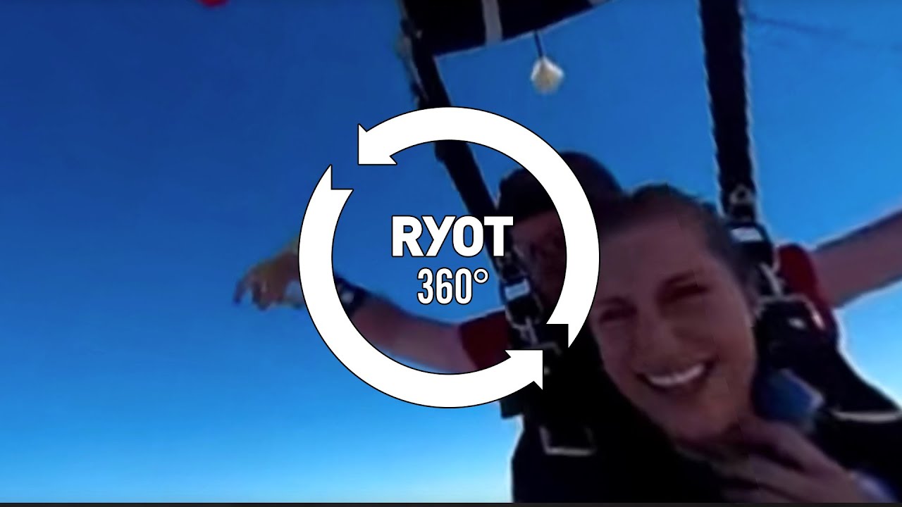 Skydiving in 360° Virtual Reality - On the Road With Molly - YouTube