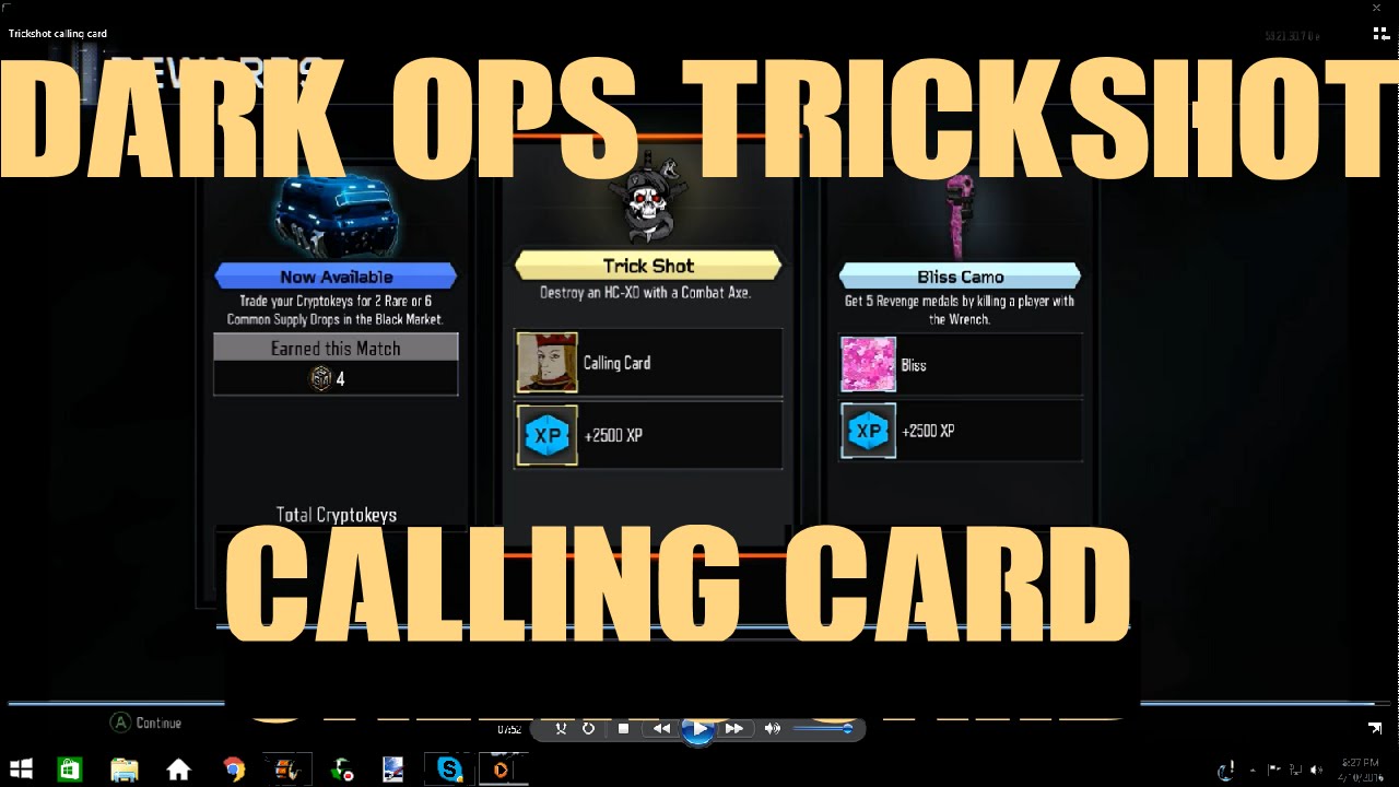BO3 Getting TrickShot Calling Card (Dark Ops) - YouTube