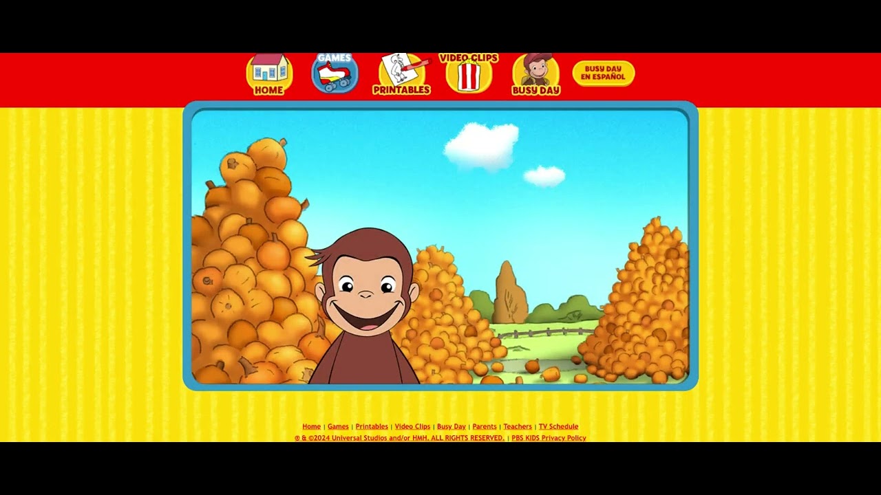 Me playing Curious George: Pumpkin Boo Game (Part 1.) (Halloween ...