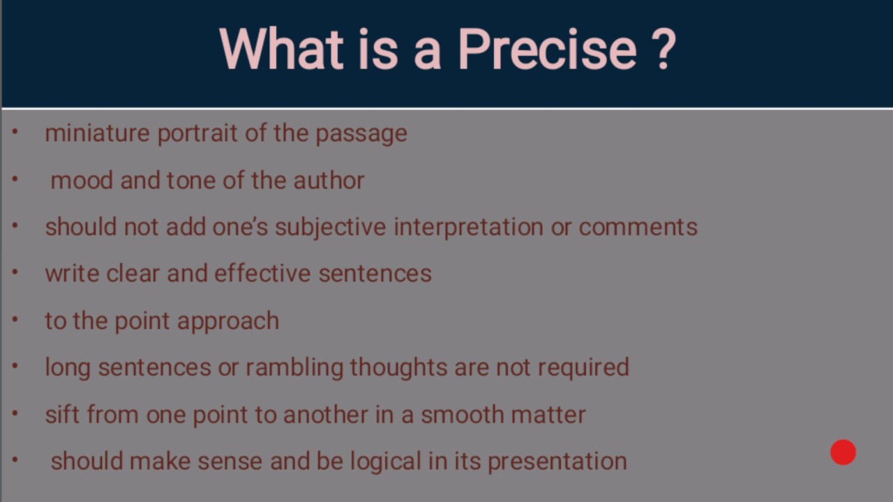 How To Write A Good Precise In UPSC Exam (Hindi) - YouTube