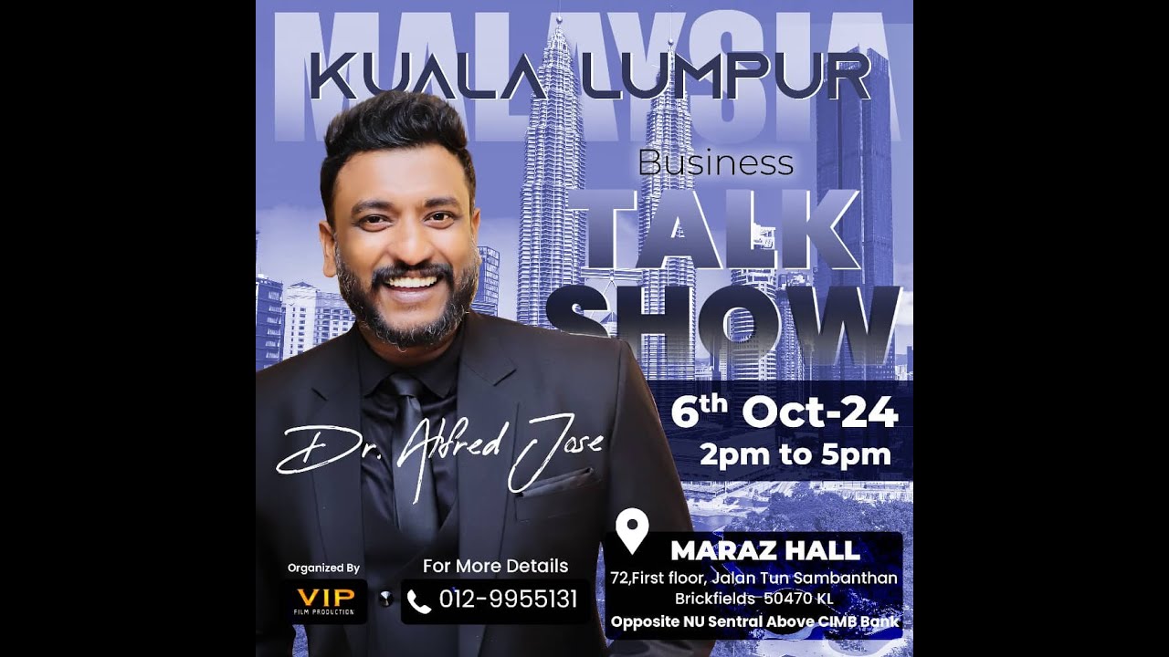 🎤 Business Talk Show with Dr. Alfred Jose | 6th October 2024 at Maraz ...