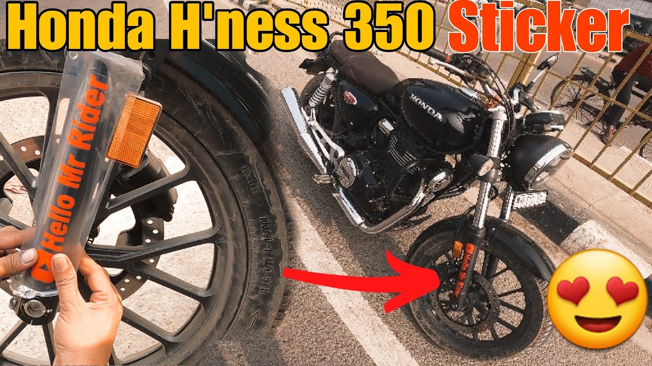 Honda H'ness 350 New Sticker | H'ness ko Chamka Diya Sticker Se - YouTube
