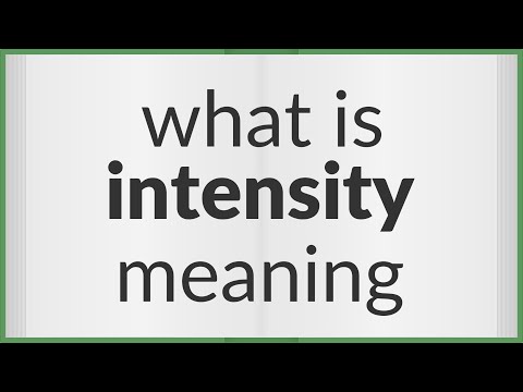 Intensity | meaning of Intensity - YouTube