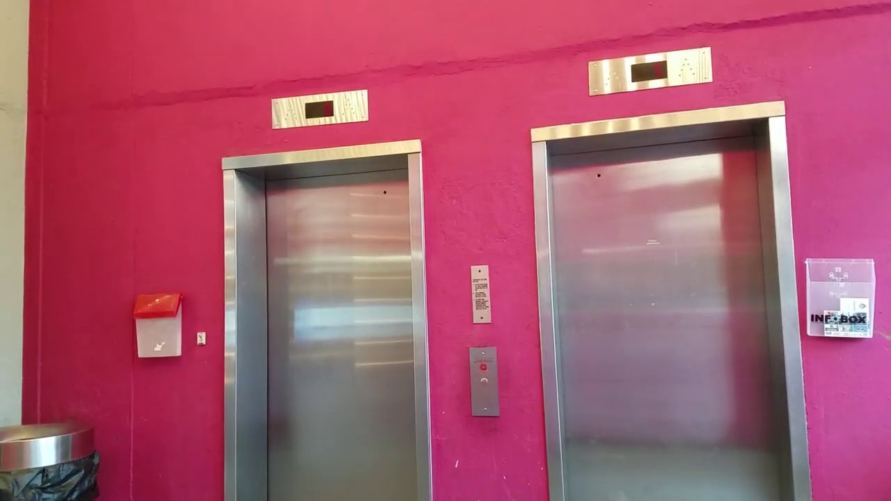 Schindler Traction Elevators - Crown Street Garage, New Haven, CT - YouTube