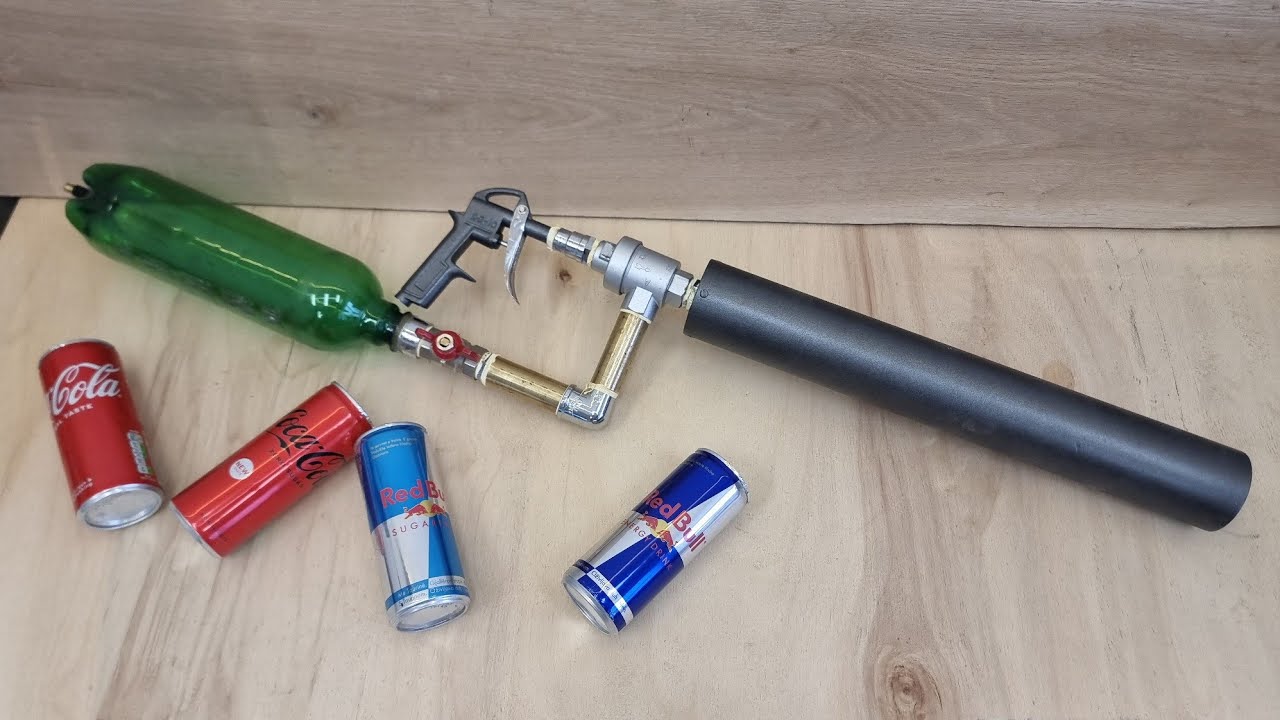 Air Powered Soda Can Launcher - YouTube