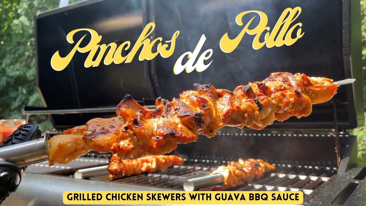 Pinchos de Pollo with Guava BBQ Sauce - YouTube