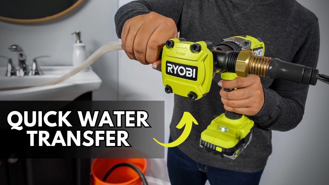 Up to 10 GALLONS PER MINUTE! | RYOBI 1/4" Hex Shank Drill Pump - YouTube