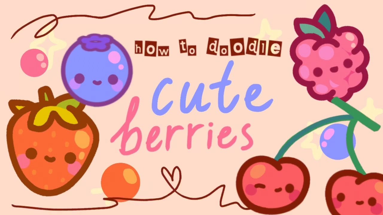 🍒 How To Doodle Cute Berries 🍓🫐 - YouTube