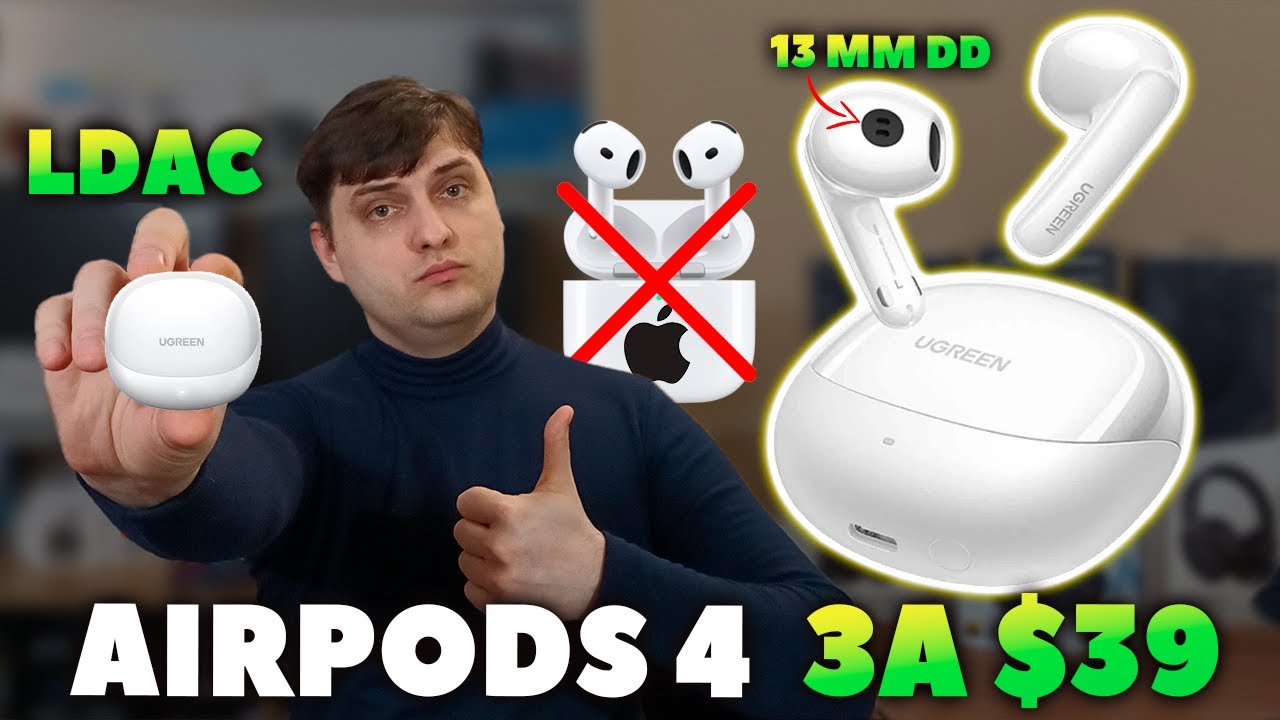 Airpods 4 за $39 🔥 UGREEN HiTune H6 Pro — Лучшие Вкладыши до $40 ...